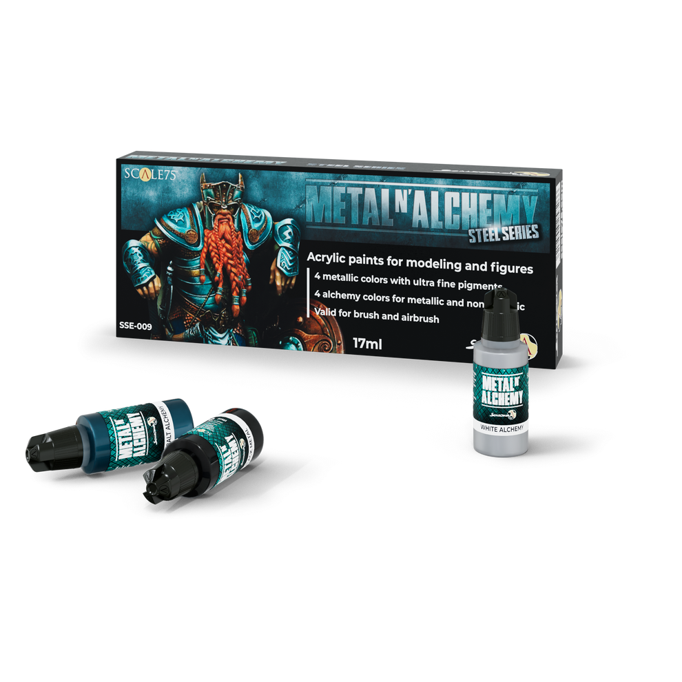 METAL and ALCHEMY STEEL paint set – SCALE75 - Hobbies & Games